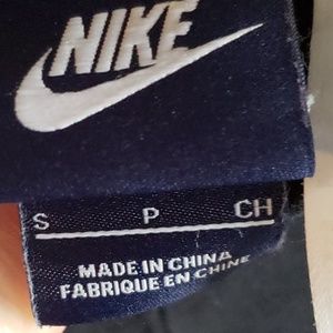 Nike | Pants & Jumpsuits | Nike Small Black W Purple Check Mark On Leg ...